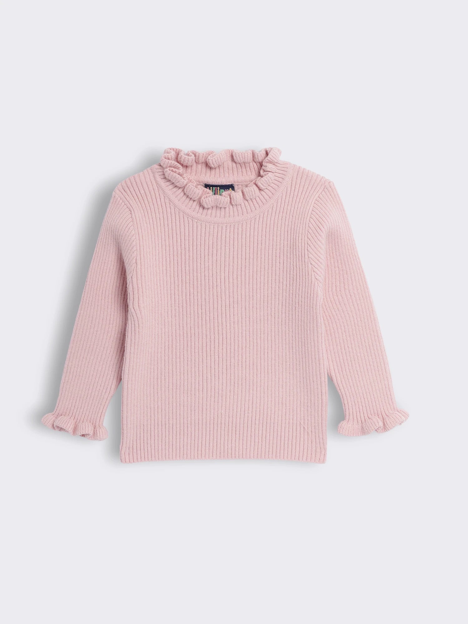 Buy Girls Ruffle Neck and Cuff Sweater | Lilliput World