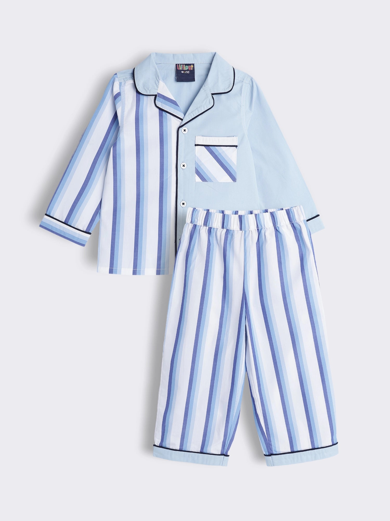 Toddler Boys Cotton Striped Nightwear Set – Lilliput World